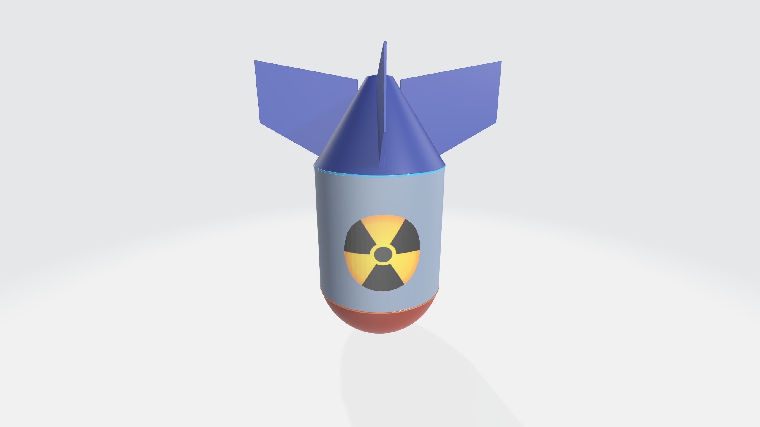 Nuclear warhead missile cartoon free VR / AR / low-poly 3D model | CGTrader