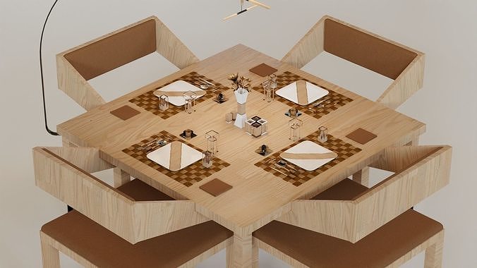 3D model Dinning Table - Concept VR / AR / low-poly | CGTrader