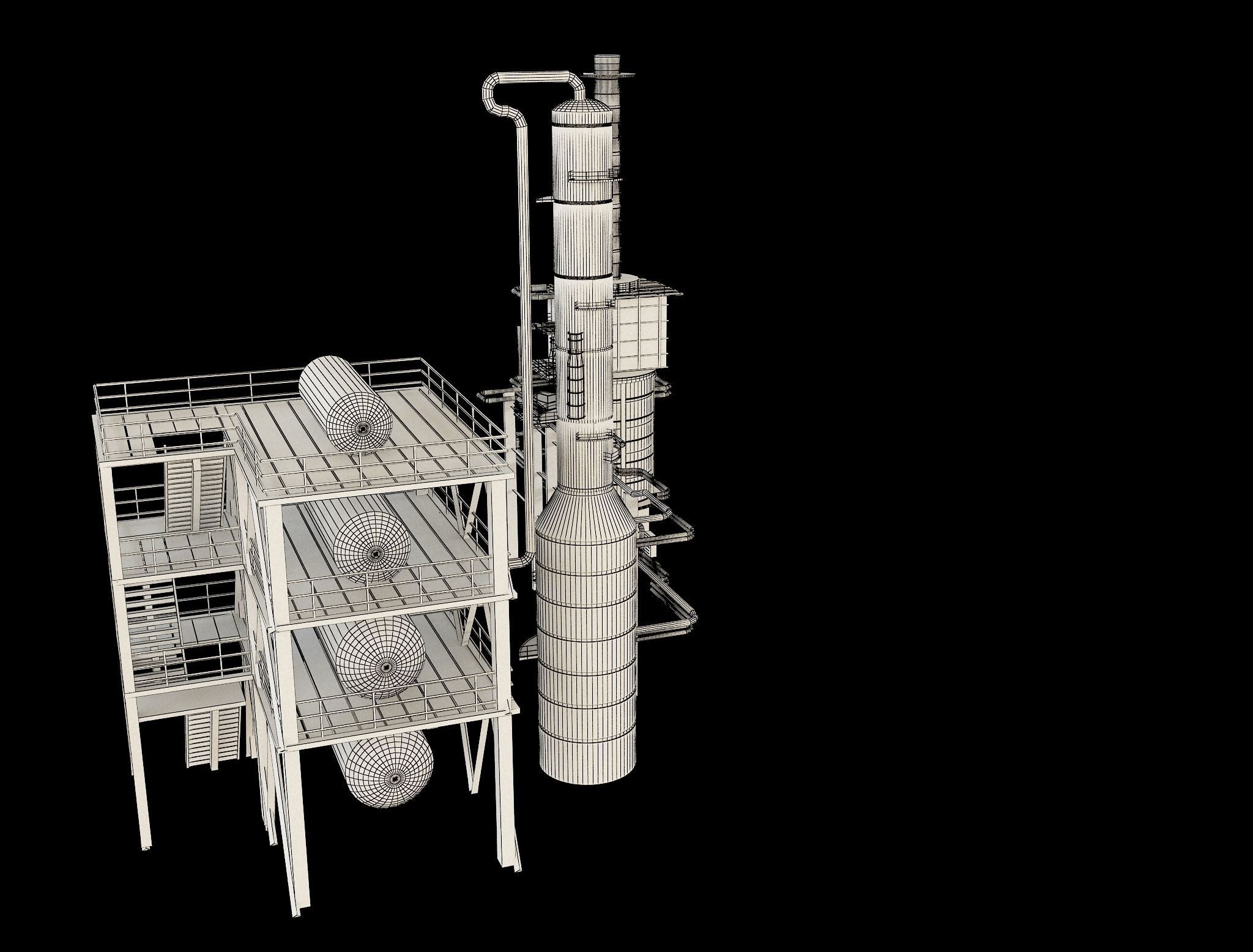 Oil And Gas Refinery Unit m6 3D model | CGTrader
