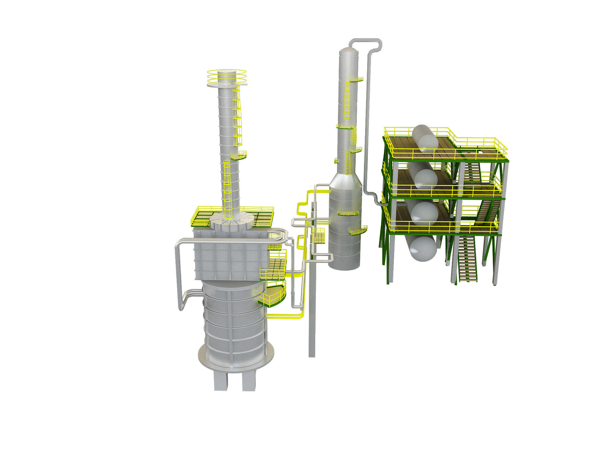 Oil And Gas Refinery Unit m6 3D model | CGTrader