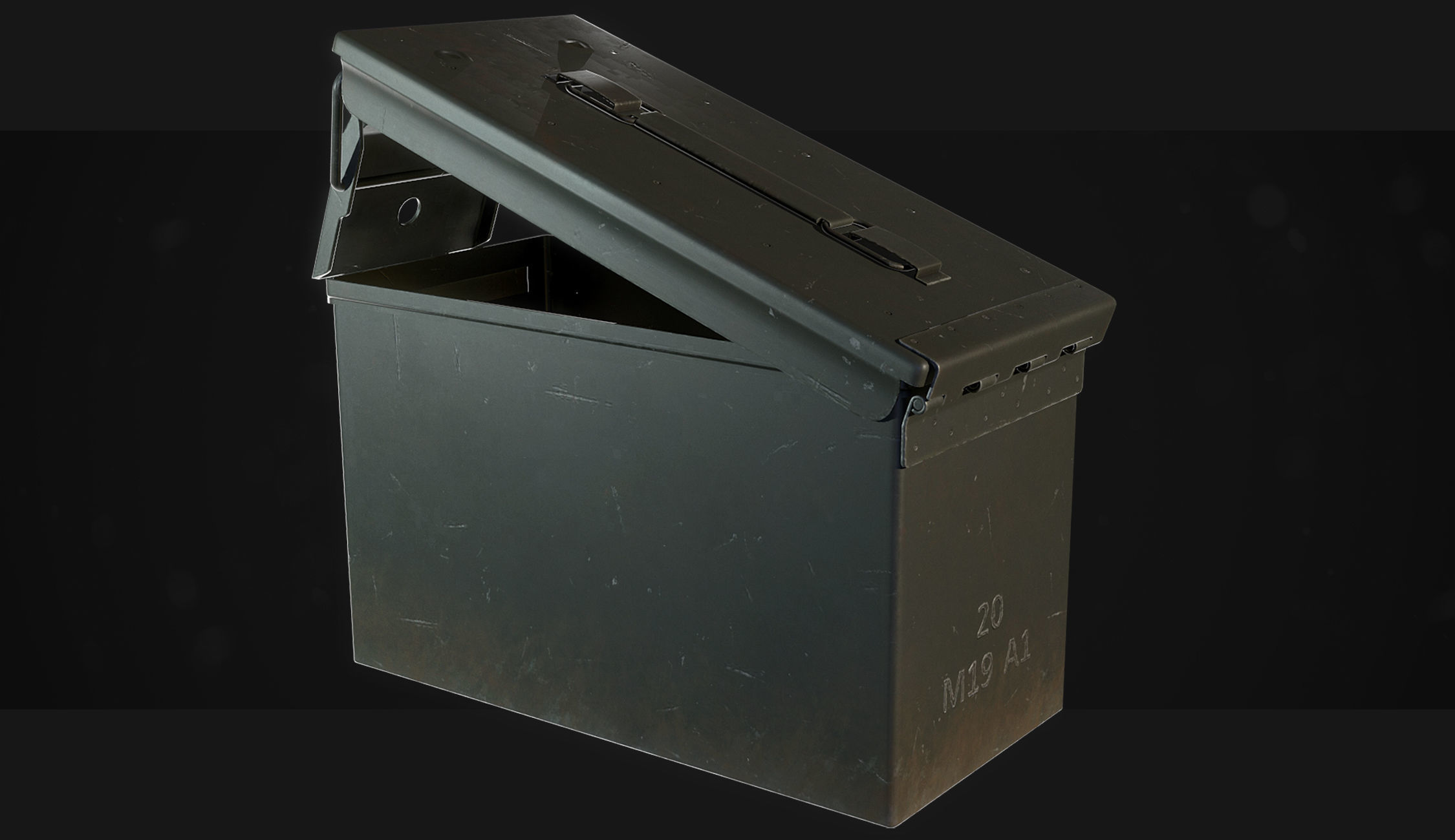 3D model 50 Cal Ammo Box VR / AR / low-poly | CGTrader