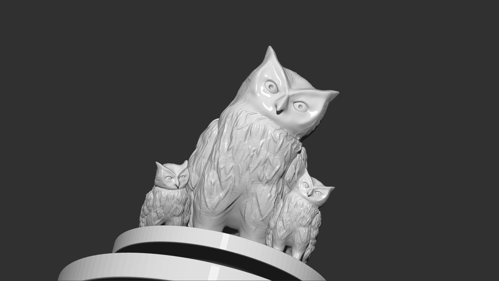 Owl Family 3d print 3D model | CGTrader