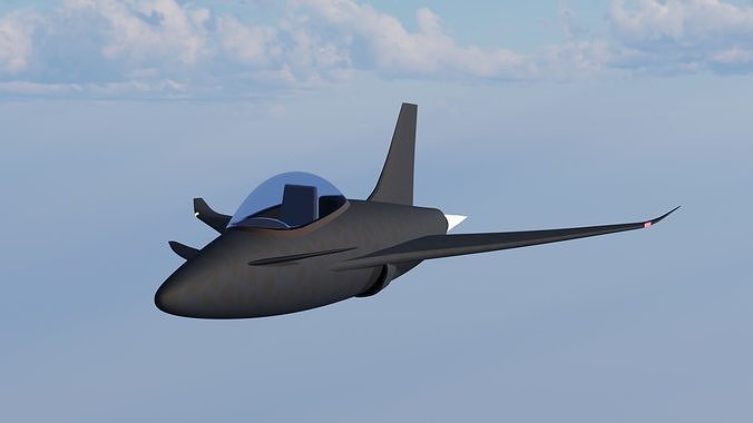 3D model Small Concept Fighter Jet VR / AR / low-poly | CGTrader