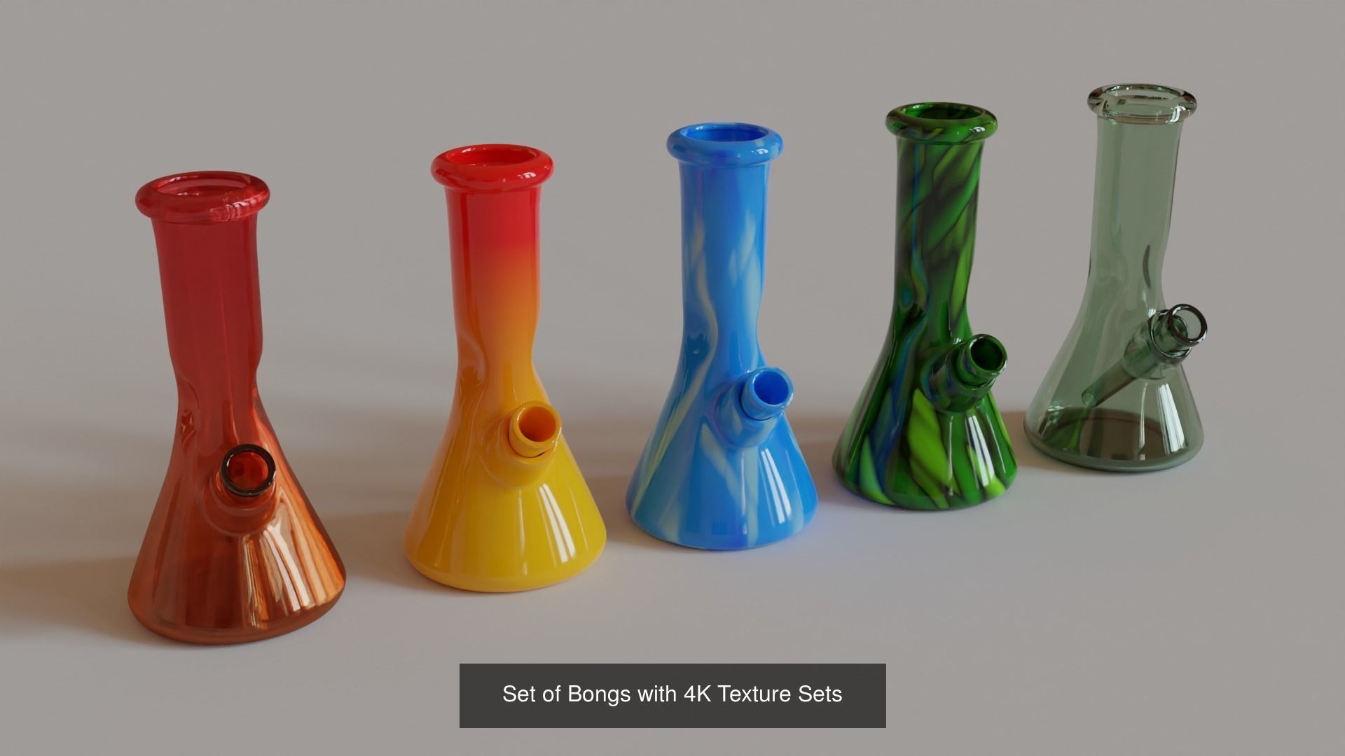 Ultimate Weed Collection with bongs pipes and joints VR / AR / low-poly ...