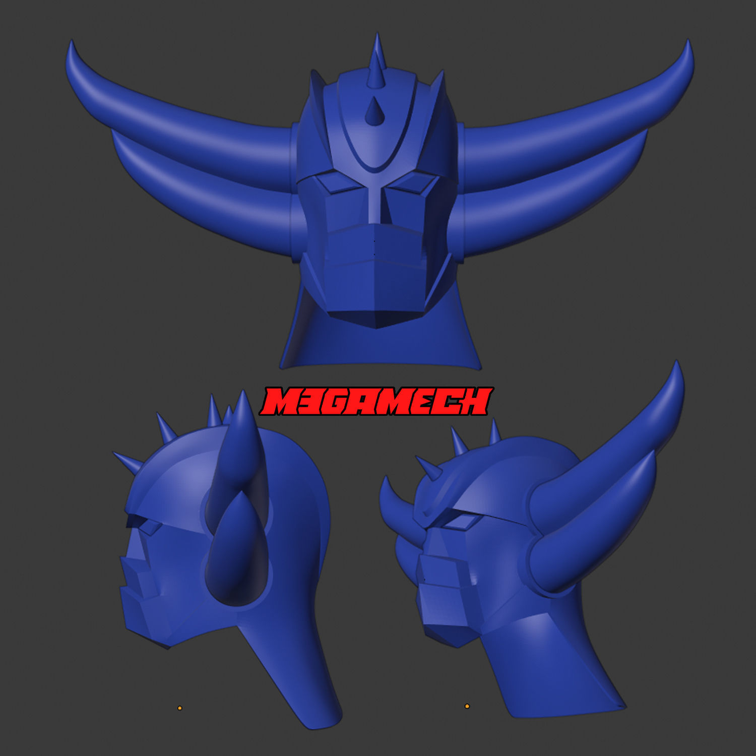 Grendizer Goldorak anime classic head helmet printable wearable 3D ...