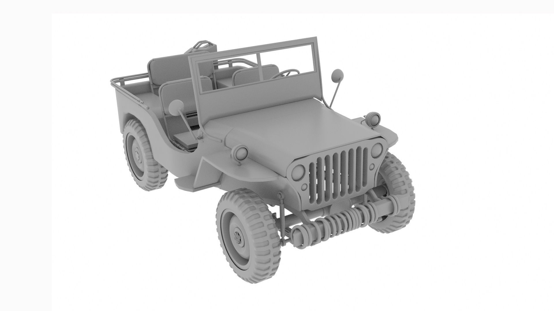 willy jeep basic 3D model | CGTrader