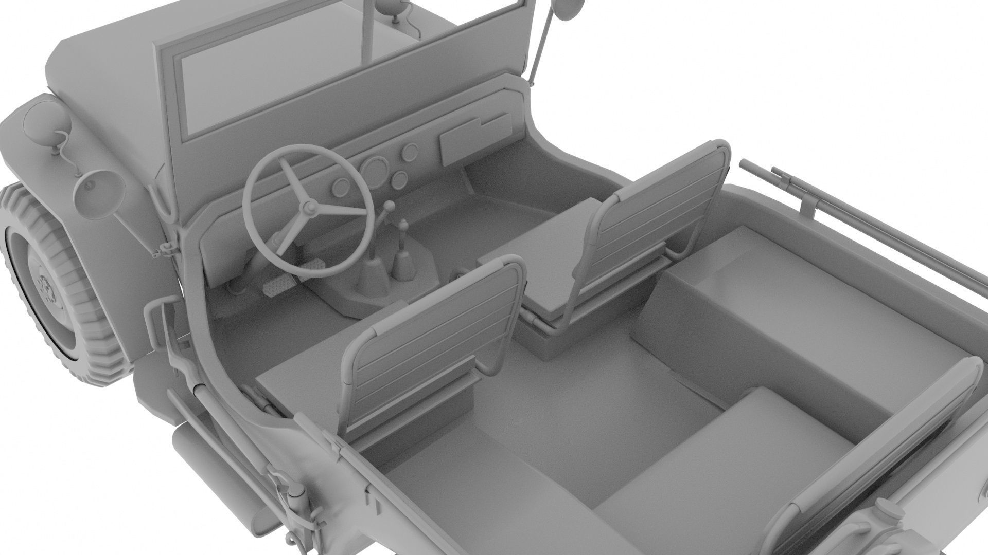 willy jeep basic 3D model | CGTrader