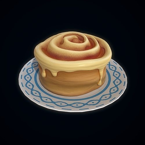 3D model Cinnamon Roll VR / AR / low-poly | CGTrader