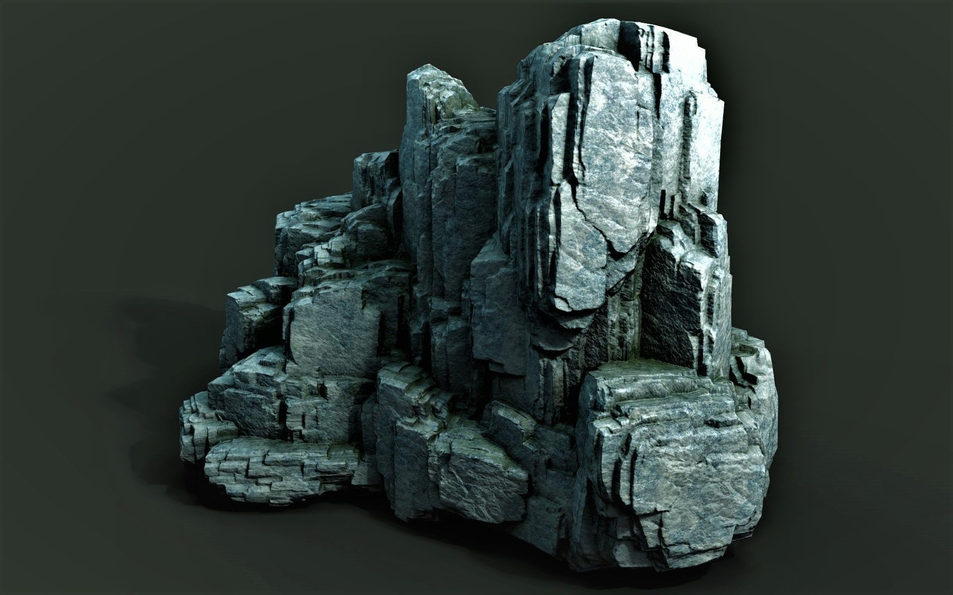 3D model Cliff rock formation VR / AR / low-poly | CGTrader