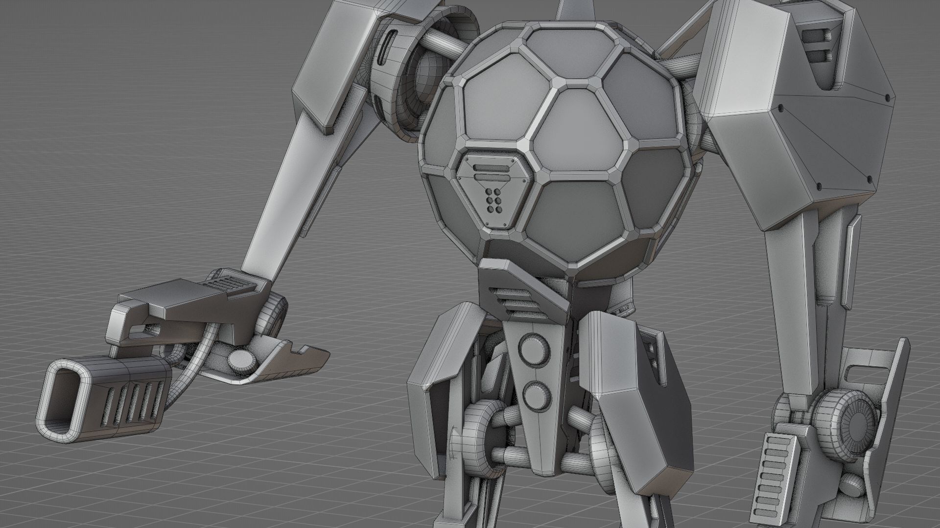 HEXA MOSQUITO DROID rigged character 3D model rigged | CGTrader