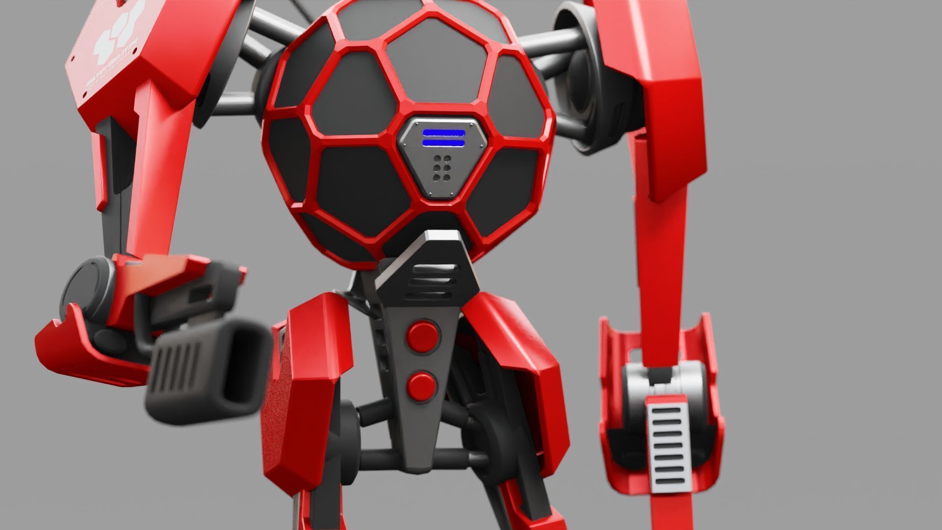 HEXA MOSQUITO DROID rigged character 3D model rigged | CGTrader