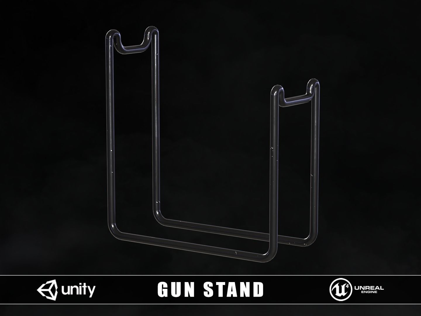 3D model Gun Stand VR / AR / low-poly | CGTrader