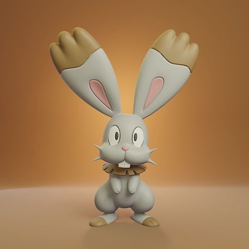 Pokemon - Bunnelby 3D model 3D printable | CGTrader