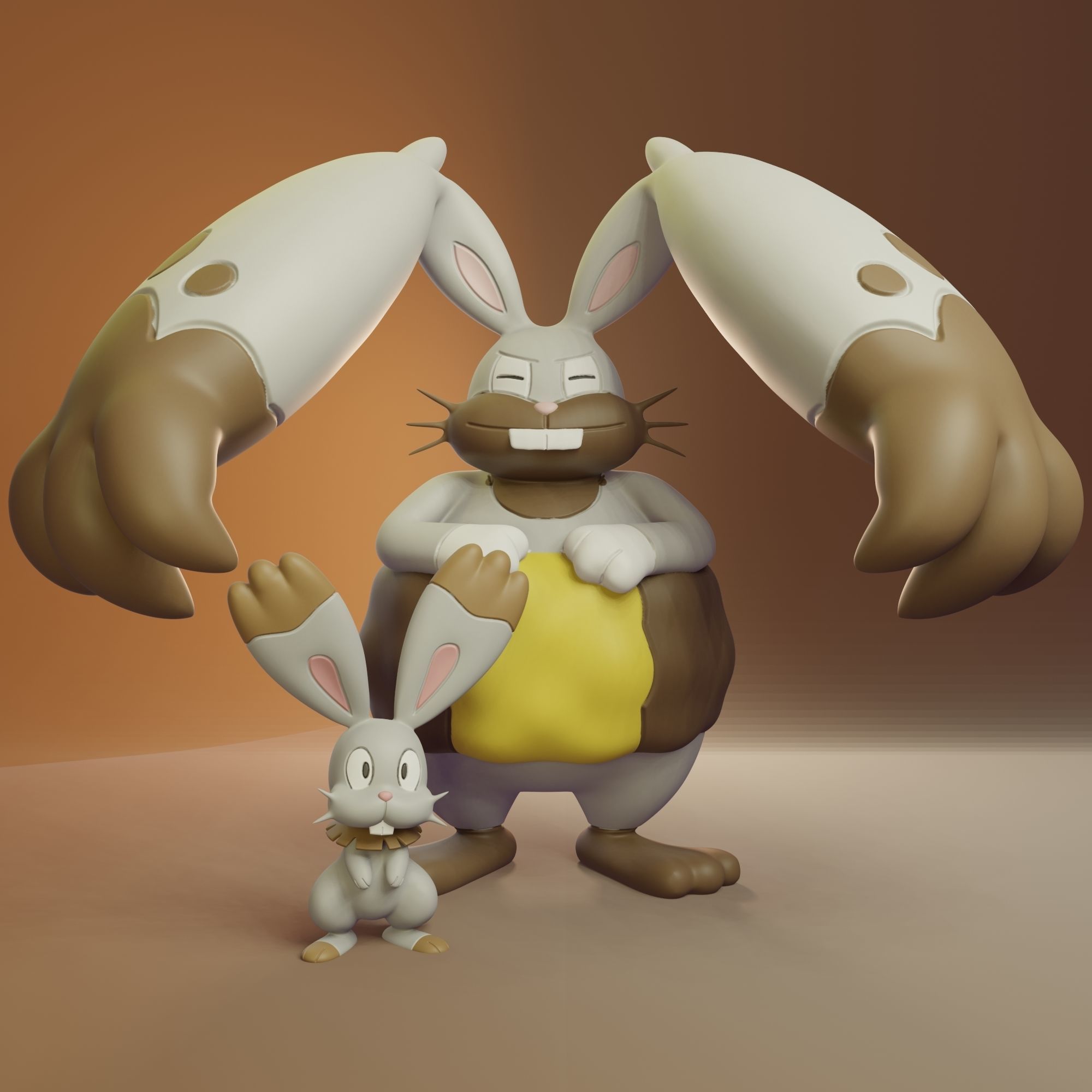 Pokemon - Bunnelby and Diggersby 3D model 3D printable | CGTrader