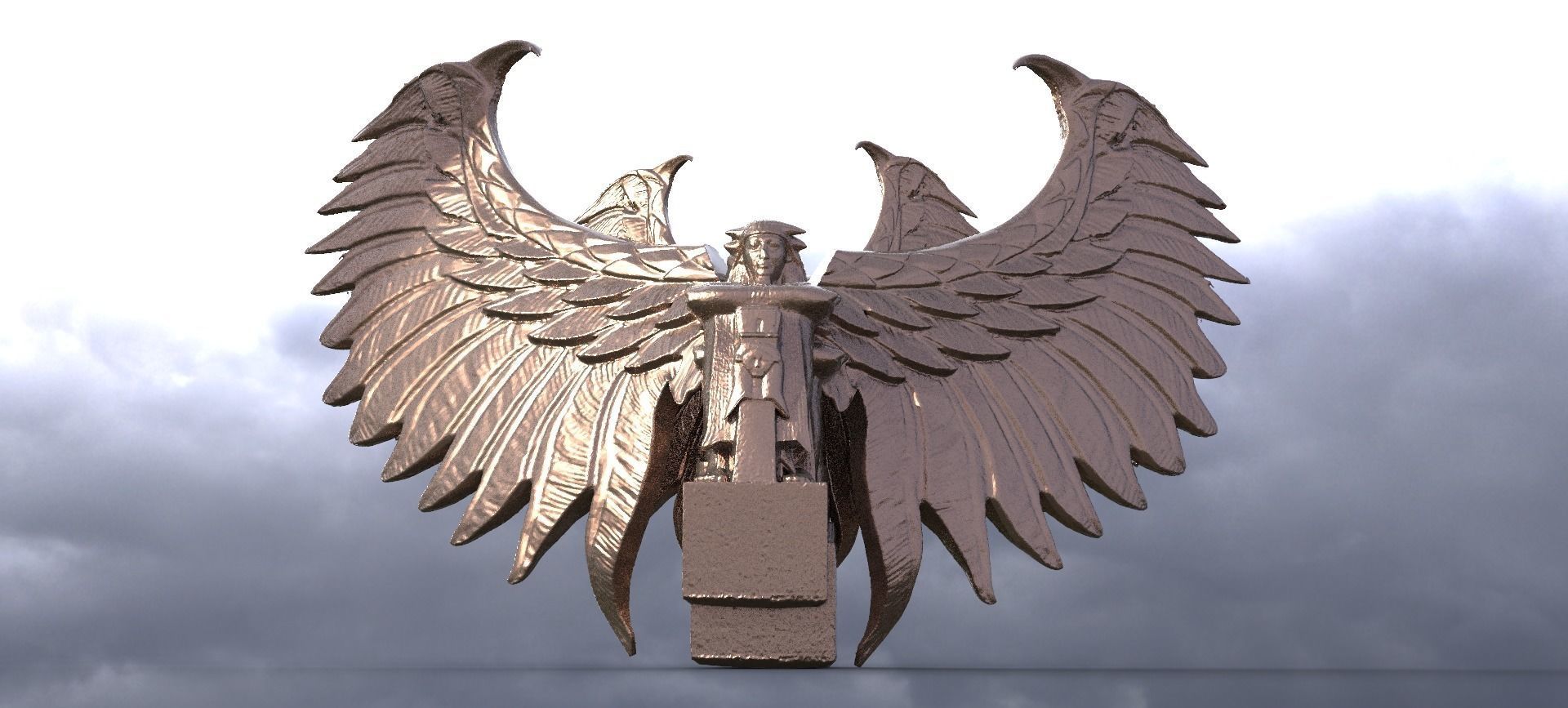 Egyptian Sun Statue 2 designs 3D model | CGTrader
