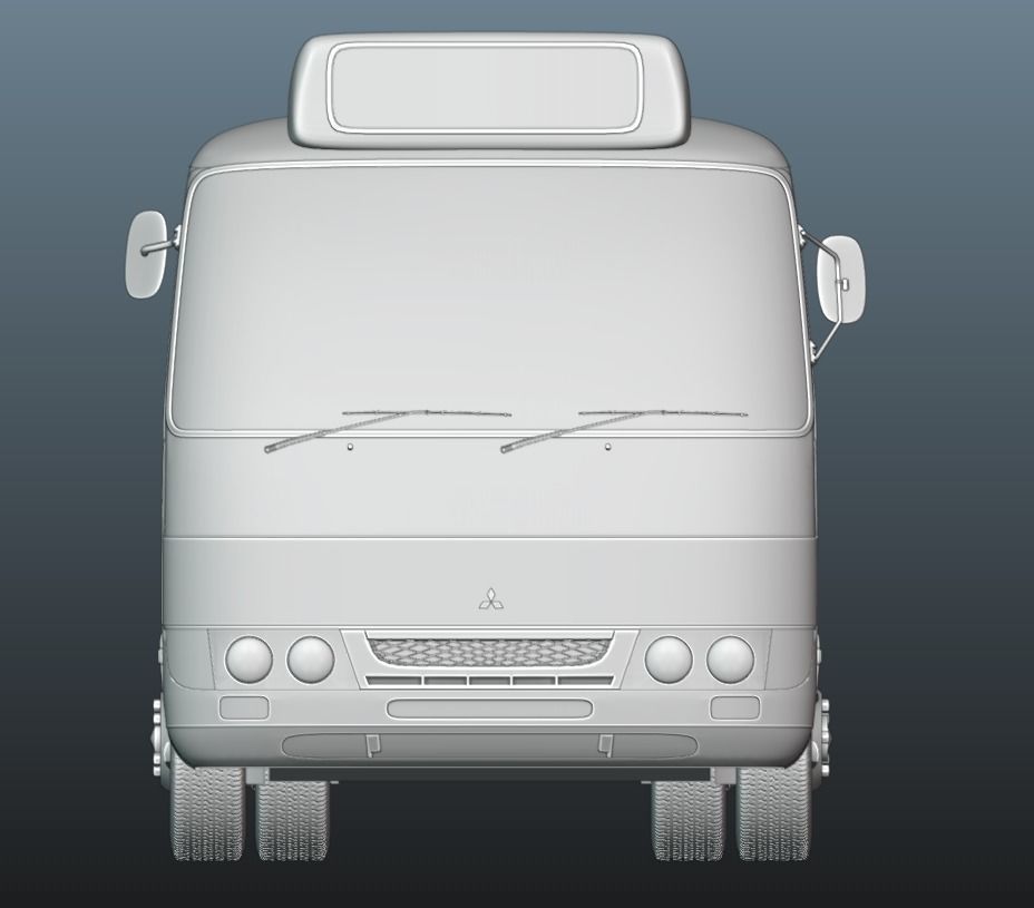 Mitsubishi Fuso Rosa Hong Kong Bus Low Roof 3D model | CGTrader