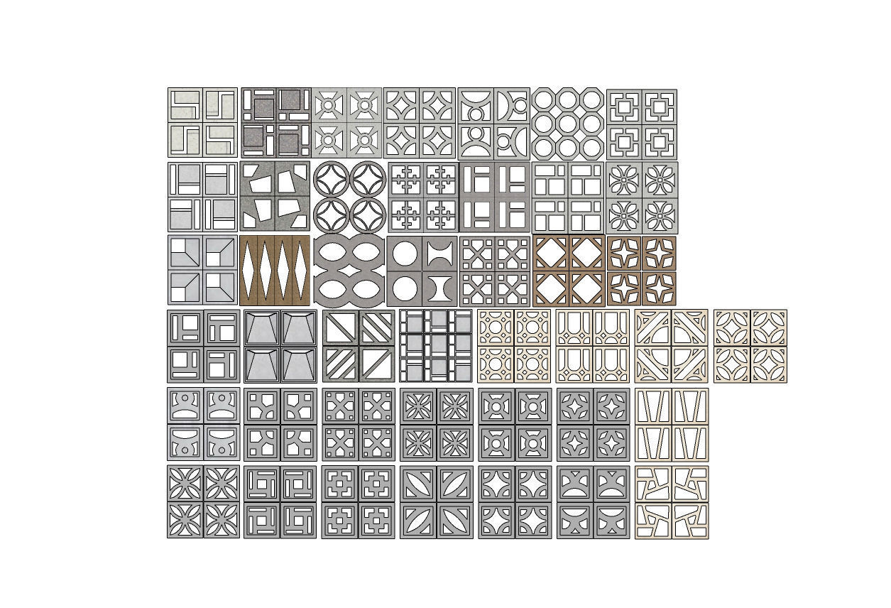 Brick Roster partitions wall 3d model 3D model | CGTrader