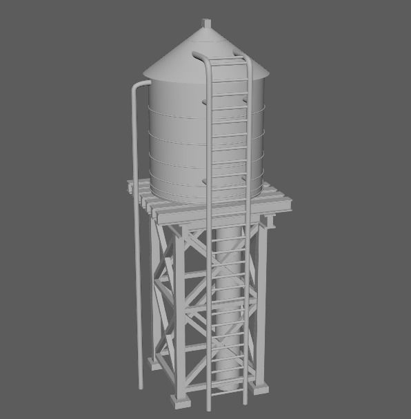 3D model reservoir 3d model PBR water tower VR / AR / low-poly | CGTrader