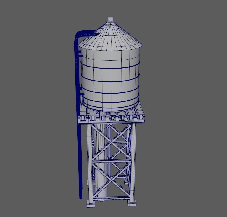 3D model reservoir 3d model PBR water tower VR / AR / low-poly | CGTrader