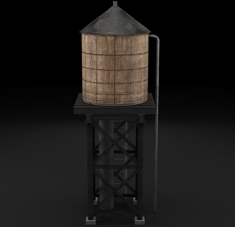 3D model reservoir 3d model PBR water tower VR / AR / low-poly | CGTrader