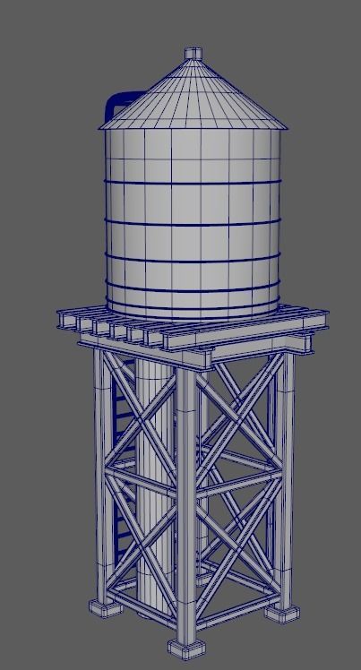 3D model reservoir 3d model PBR water tower VR / AR / low-poly | CGTrader