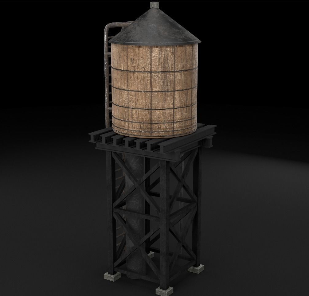 3D model reservoir 3d model PBR water tower VR / AR / low-poly | CGTrader