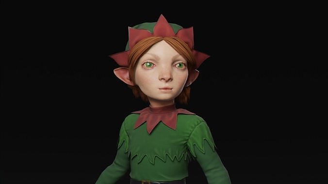 3D model Christmas Elf VR / AR / low-poly rigged | CGTrader