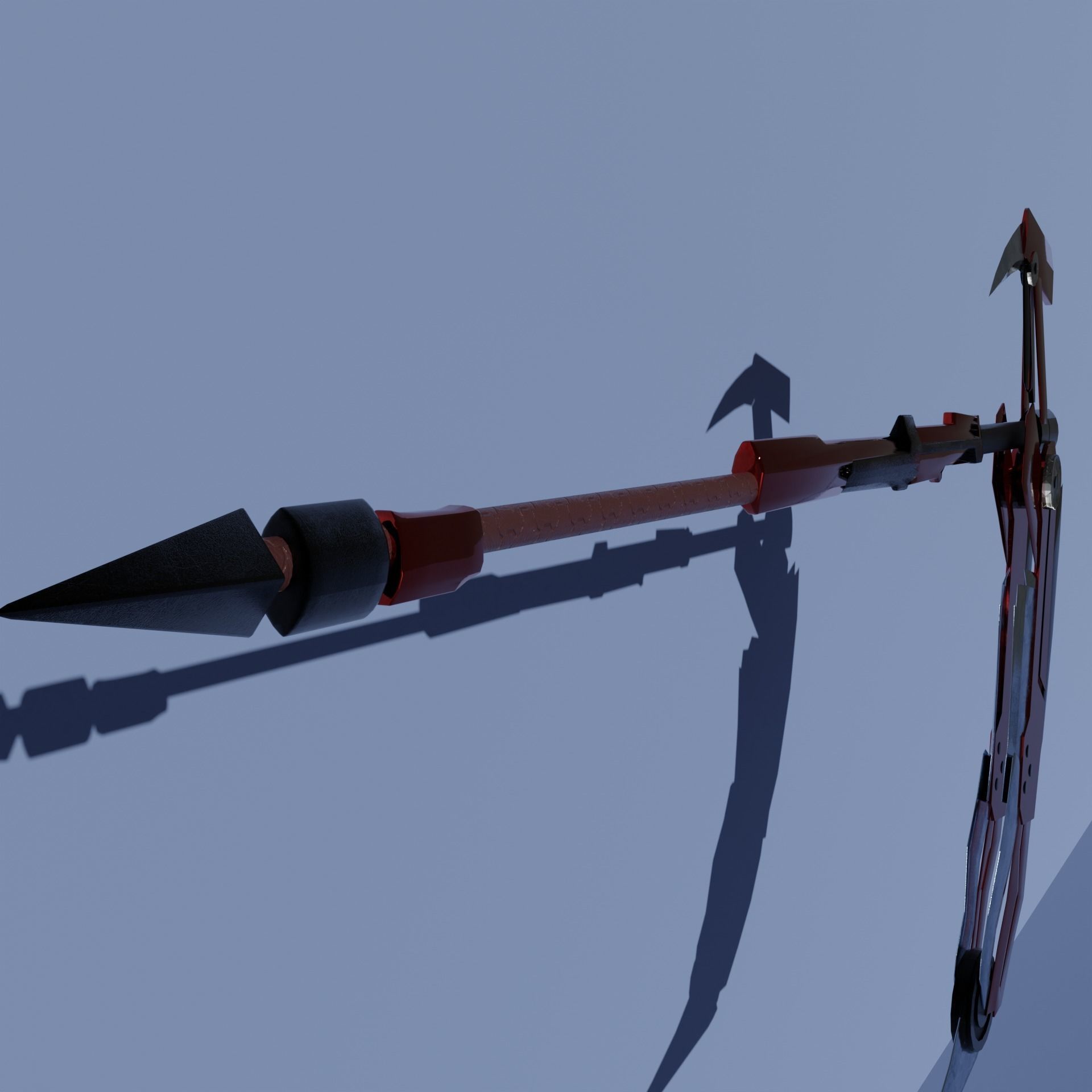 Sci-Fi Scythe Weapon PBR low-poly free VR / AR / low-poly 3D model ...