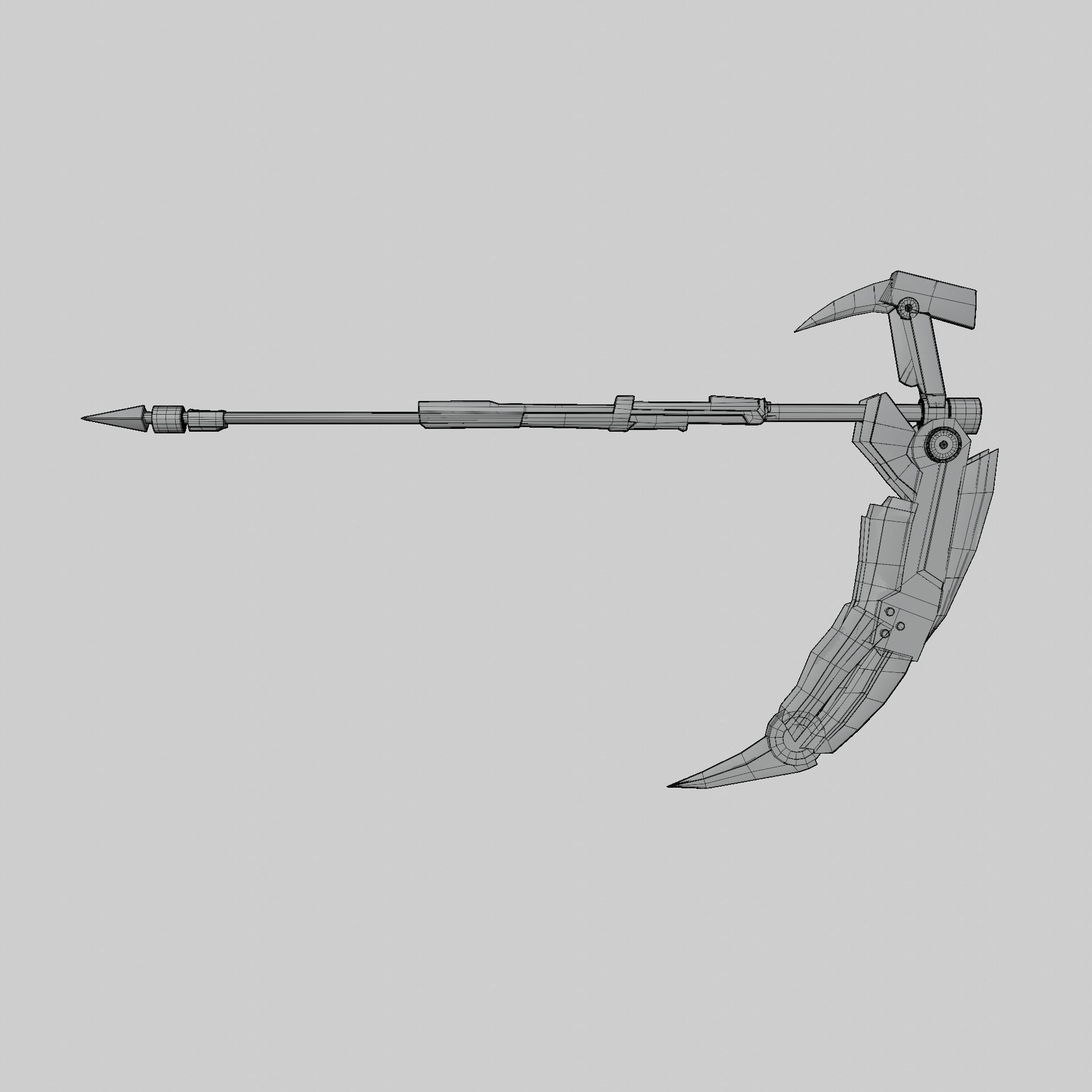 Sci-Fi Scythe Weapon PBR low-poly free VR / AR / low-poly 3D model ...