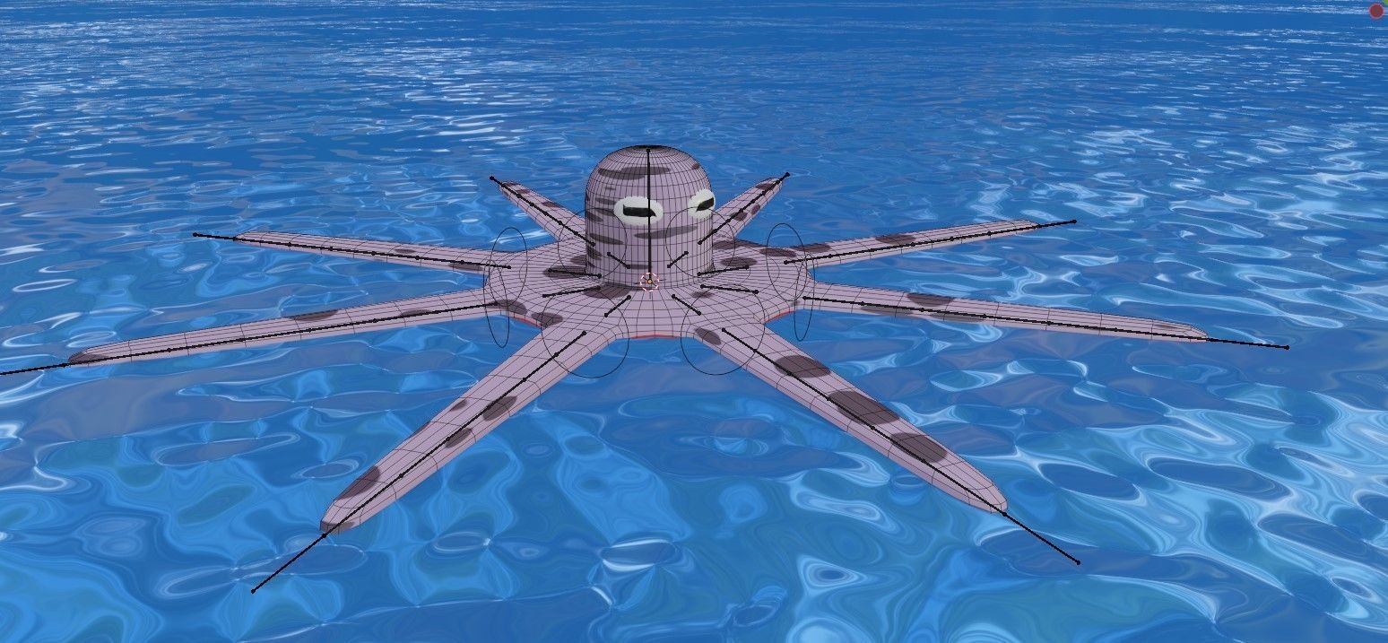 Octopus rig 3D model rigged | CGTrader