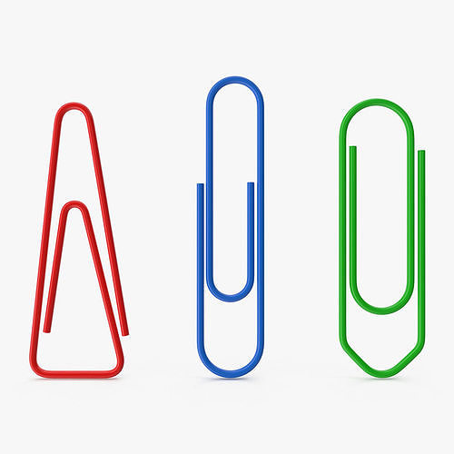 3D model Paper Clip Set VR / AR / low-poly | CGTrader