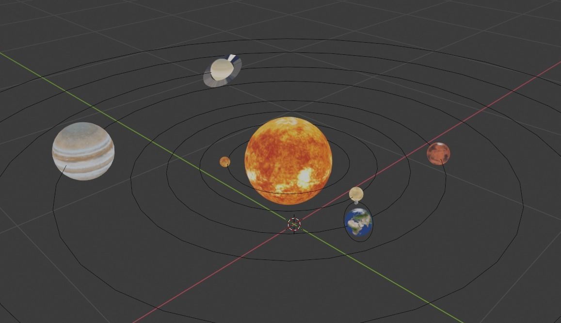 3D model quyosh sistemasi VR / AR / low-poly | CGTrader