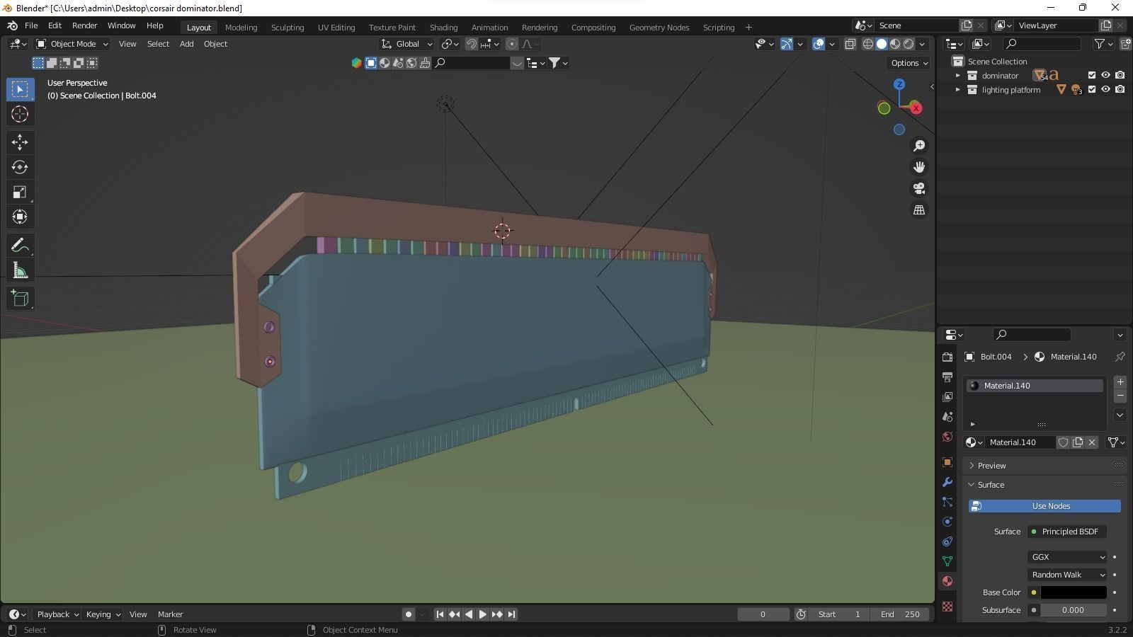 Corsair dominator RAM free 3D model | CGTrader