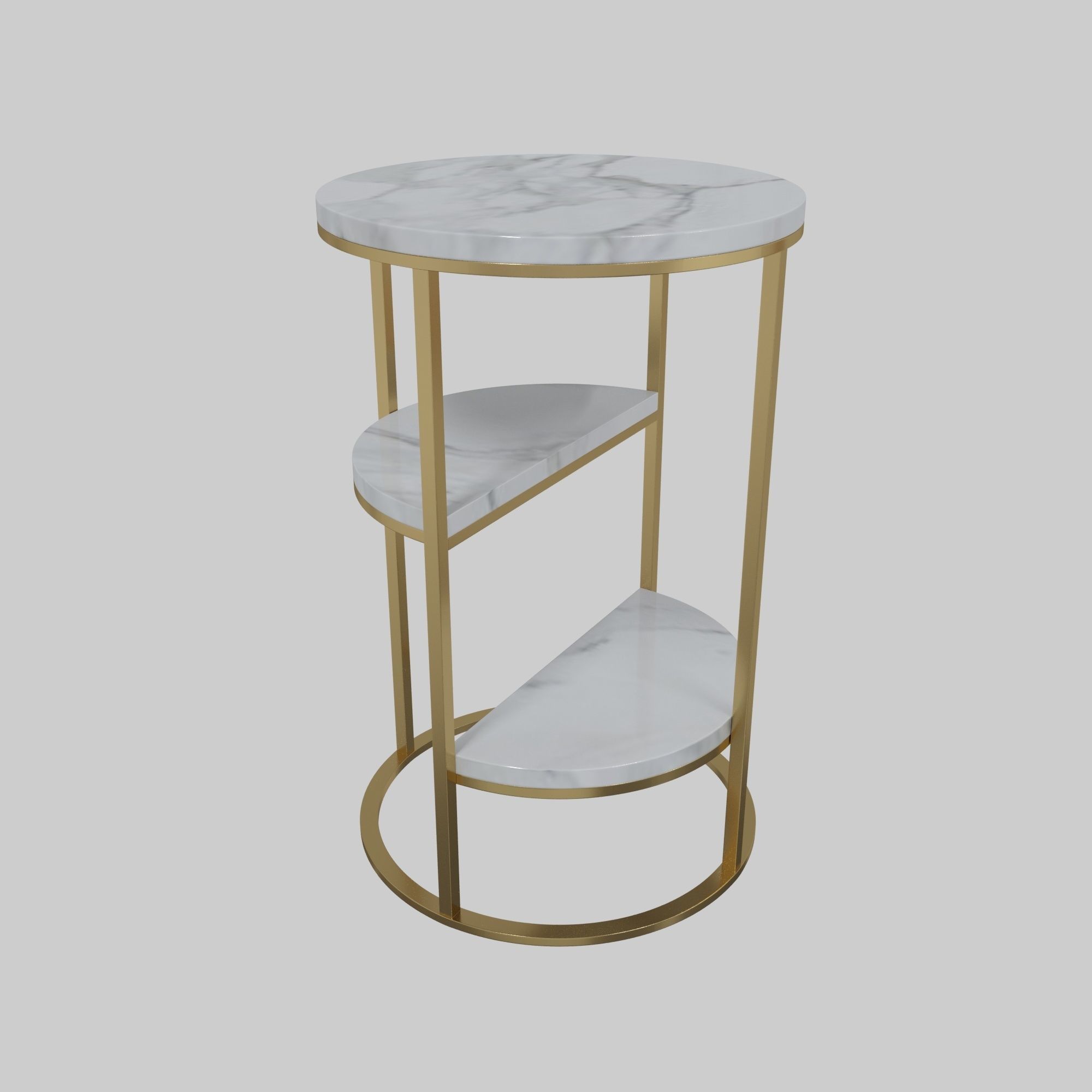 3-Tiered End Table 3D model | CGTrader