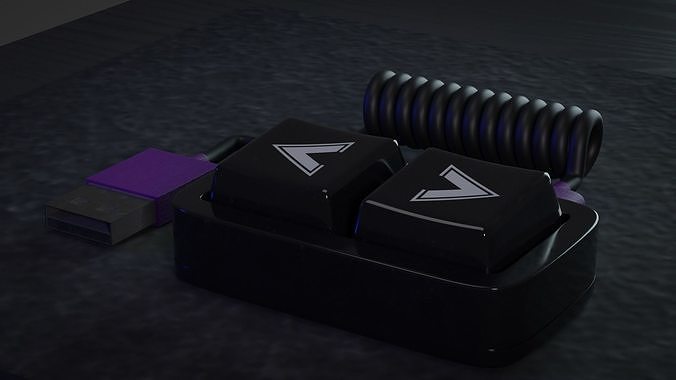 2keys keyboard free 3D model | CGTrader