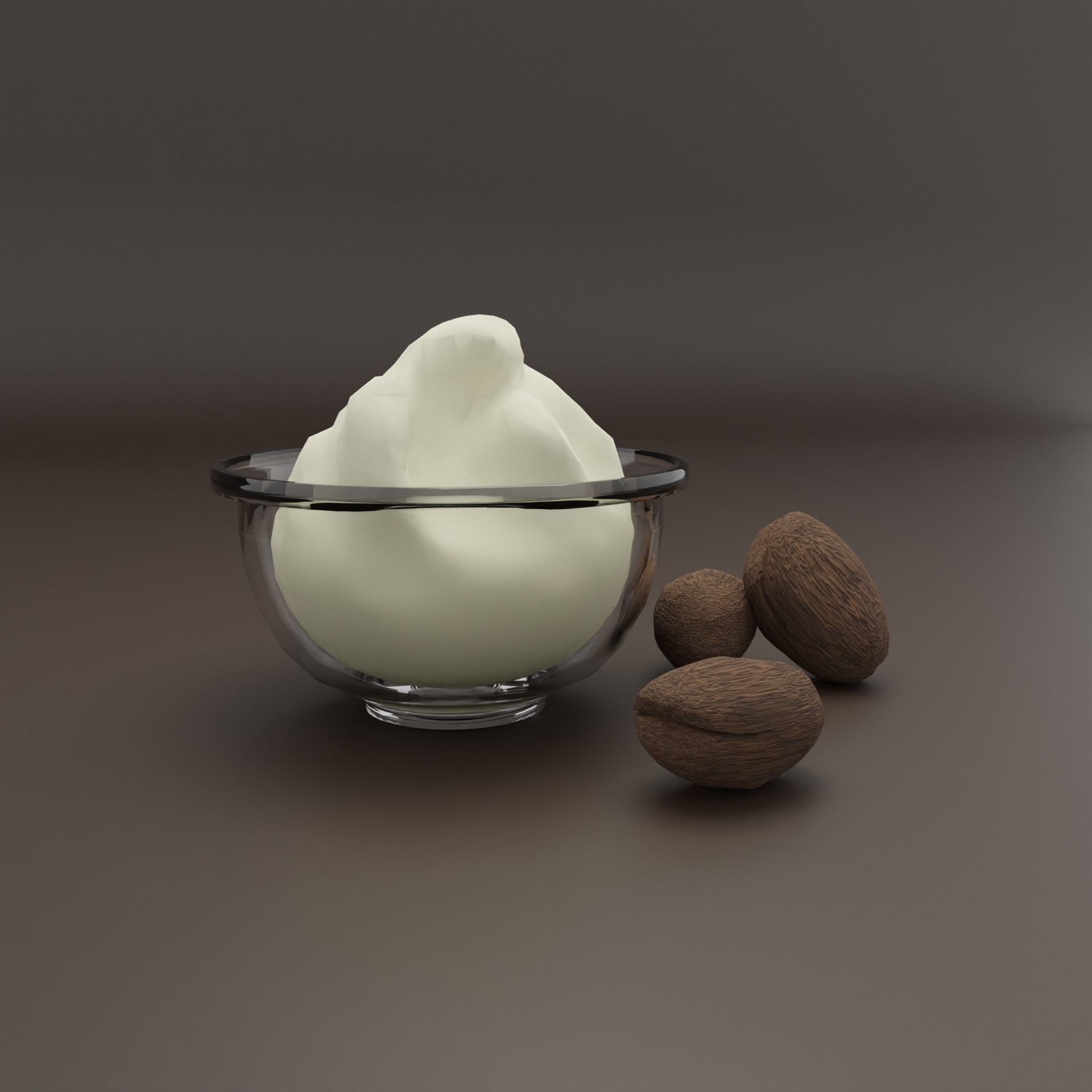 3D model Shea Butter - Glass Bowl Version VR / AR / low-poly | CGTrader