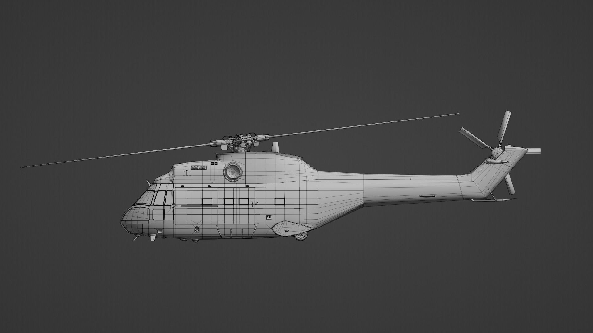 3D model Helicopter puma 9 textures VR / AR / low-poly | CGTrader