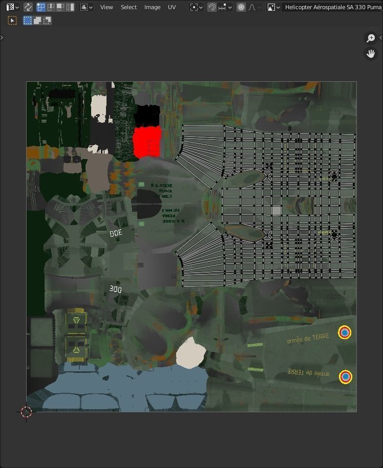 3D model Helicopter puma 9 textures VR / AR / low-poly | CGTrader