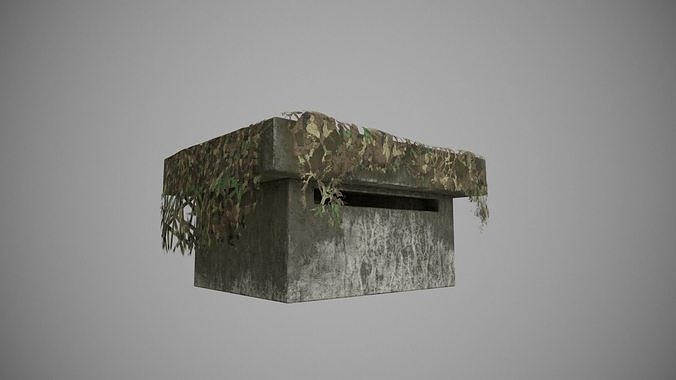 3D model bunker VR / AR / low-poly | CGTrader