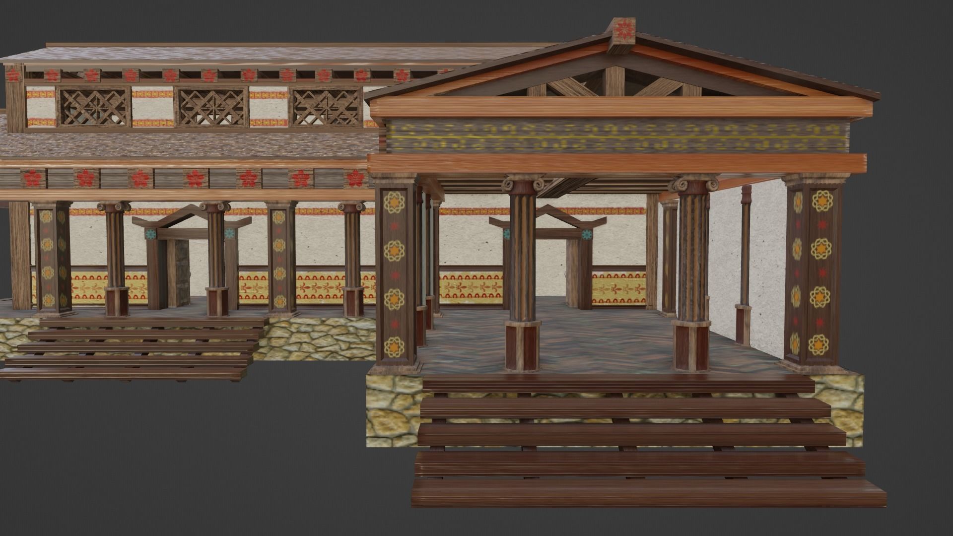 3D model Ancient Public Building VR / AR / low-poly | CGTrader