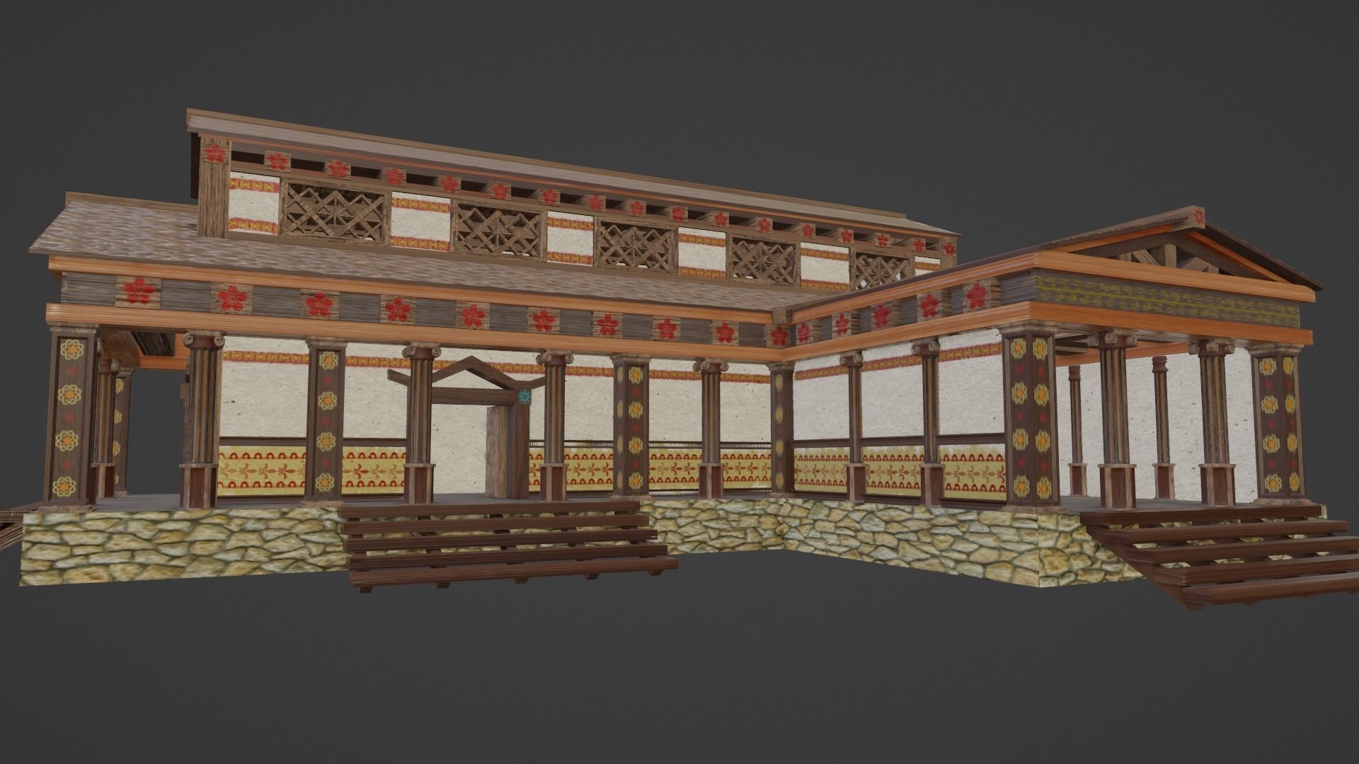 3D model Ancient Public Building VR / AR / low-poly | CGTrader