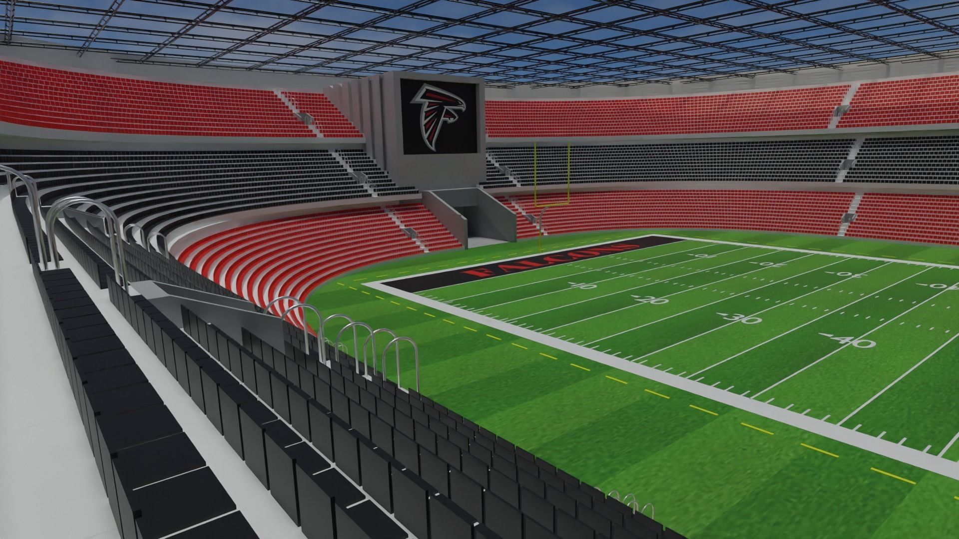3D model Atlanta Falcons - American Football Stadium VR / AR / low-poly ...