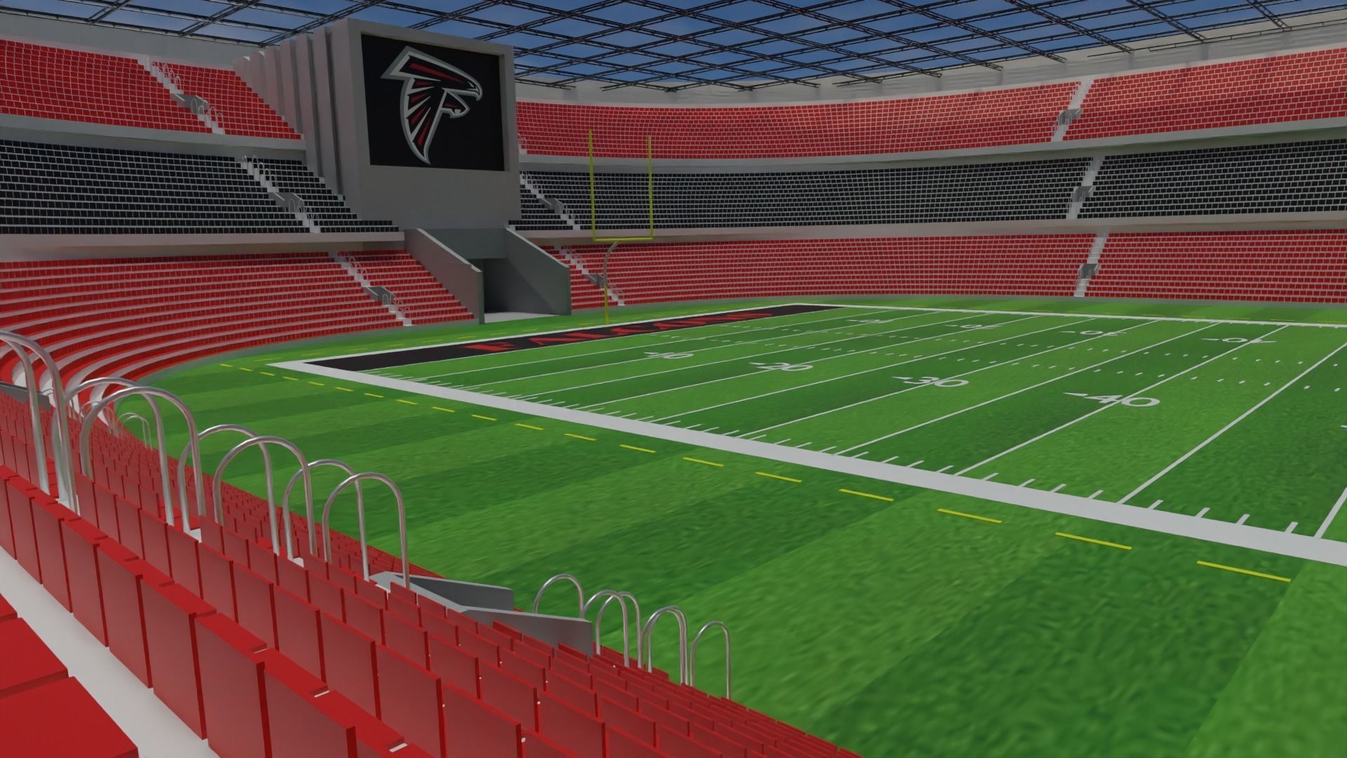 3D model Atlanta Falcons - American Football Stadium VR / AR / low-poly ...
