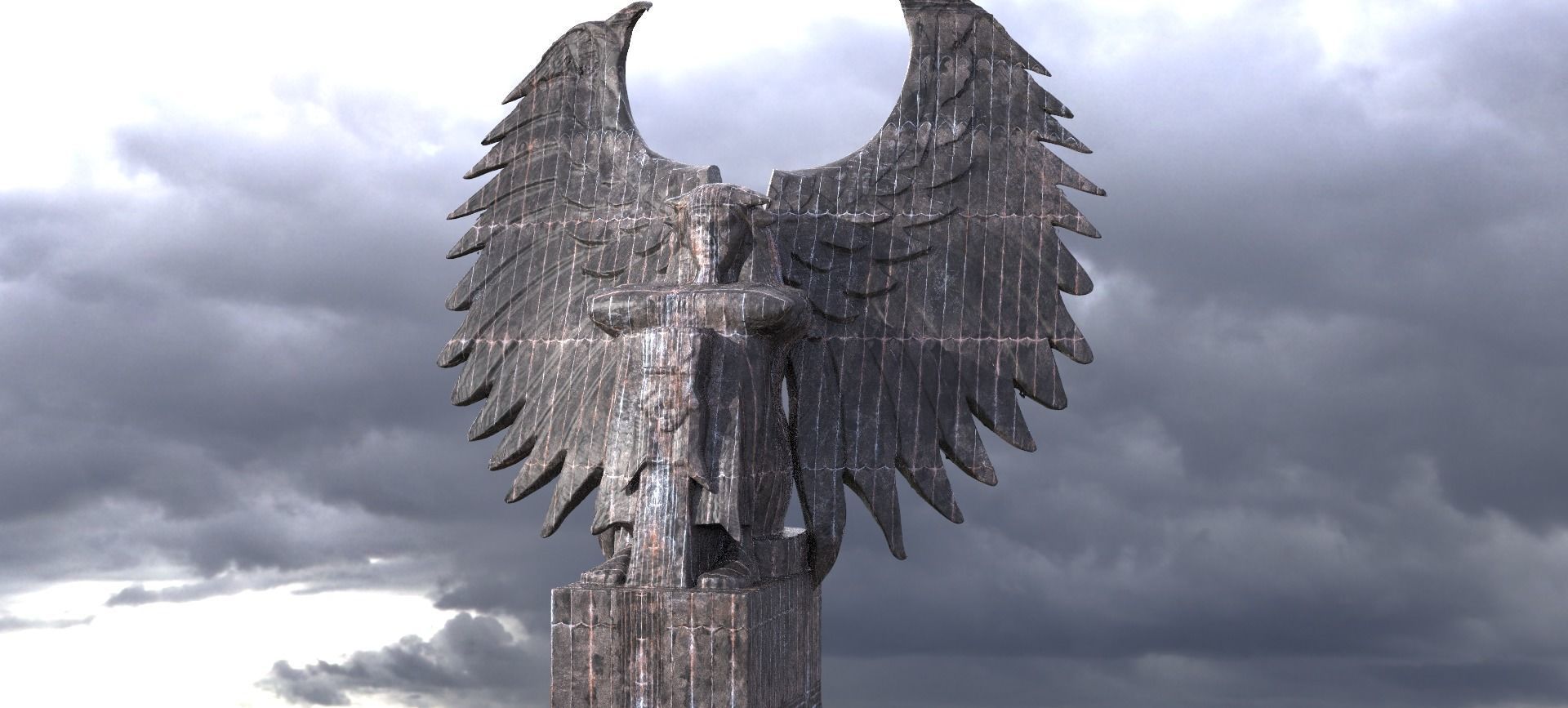 Dark Egyptian Winged Deity 3D model | CGTrader