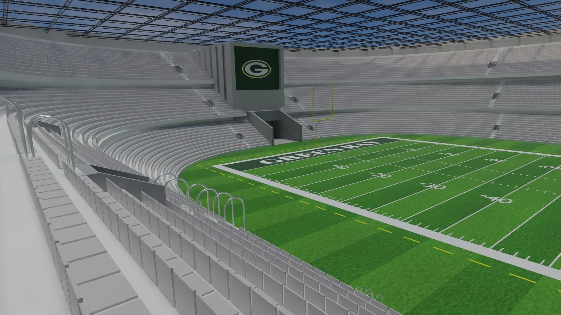 3D model Green Bay Packers - American Football Stadium VR / AR / low ...