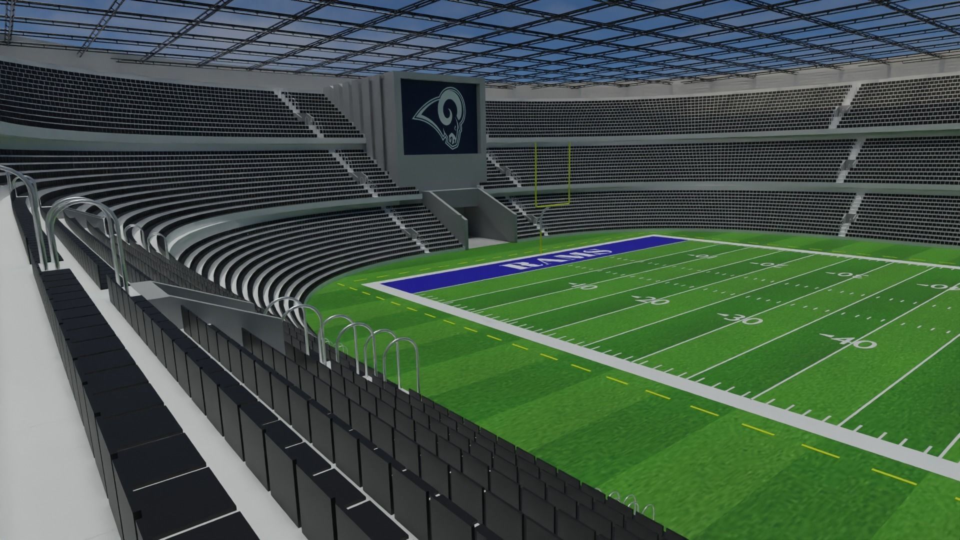 3D model Los Angeles Rams - American Football Stadium VR / AR / low ...