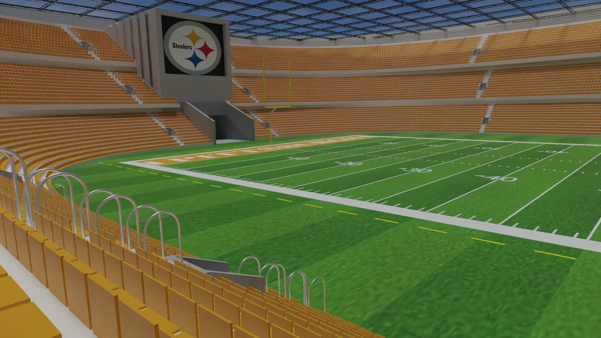 3D model Pittsburgh Steelers - American Football Stadium VR / AR / low ...