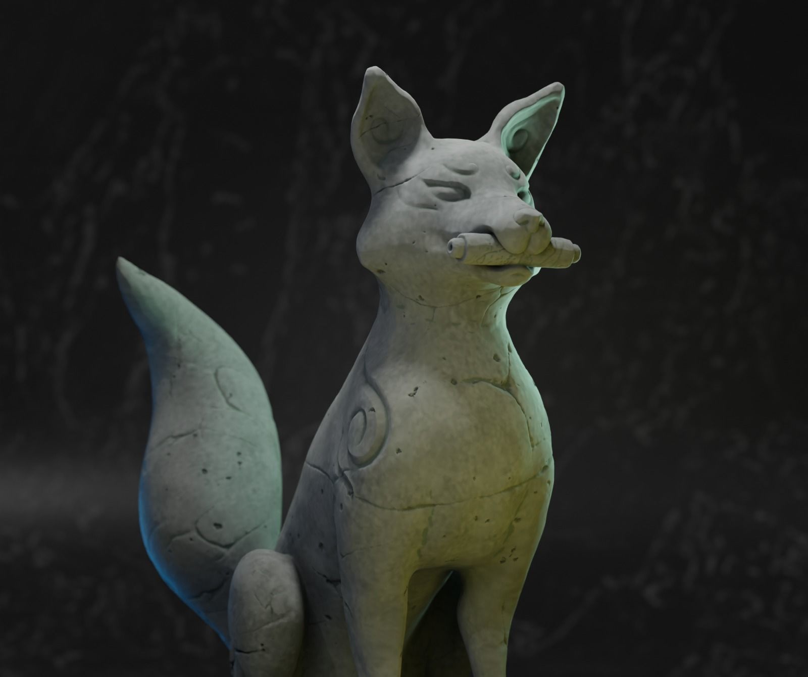 Kitsune statue of fox free 3D model 3D printable | CGTrader