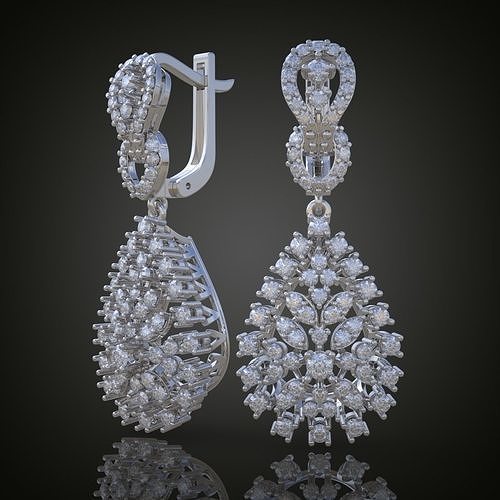 Earring 3D model 3D printable model 0098-10 free 3D model 3D printable ...