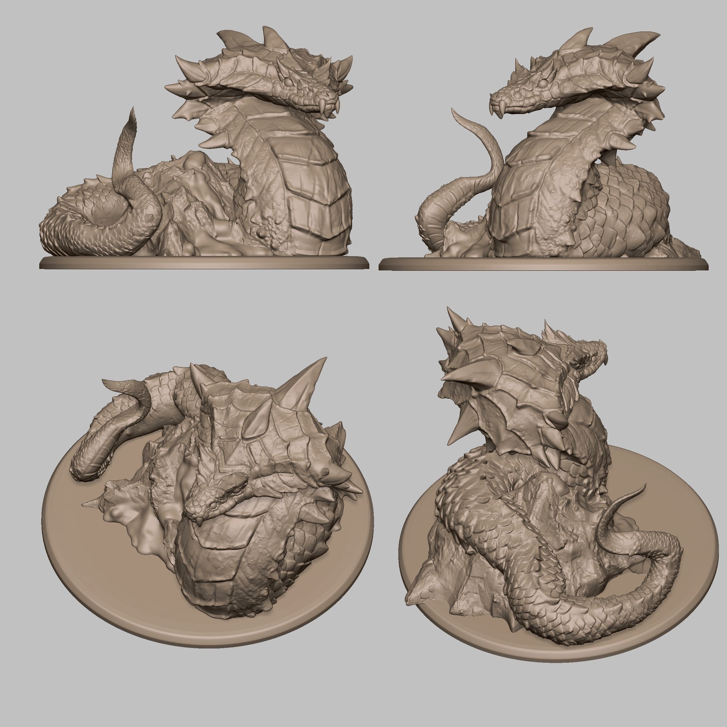 King Snake Monster 3D model 3D printable | CGTrader